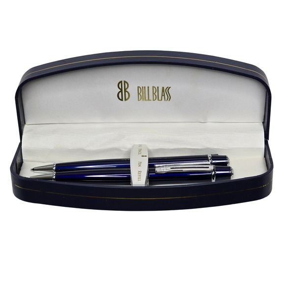 bill blass | Office | Bill Blass Blue Chrome Ballpoint Pen Mechanical ...